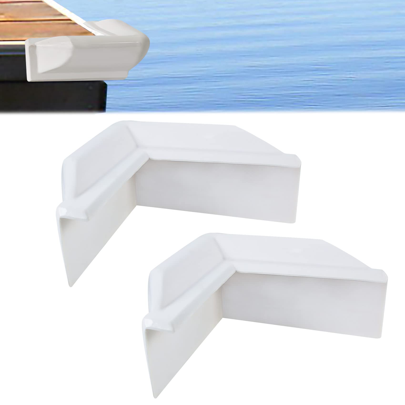 VEITHI White Dock Corner Bumper, 2 Pack Vinyl 90 Degree Corner Dock ...