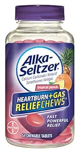 Amazon.com: Alka-Seltzer Heartburn Plus Gas Relief Chews, Tropical ...