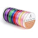 Amazon.com: BEADNOVA 1mm Elastic Stretch Polyester Crystal String Cord ...
