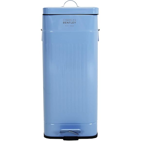 BENTLEY 30L SQUARE TURQUOISE RETRO KITCHEN BIN