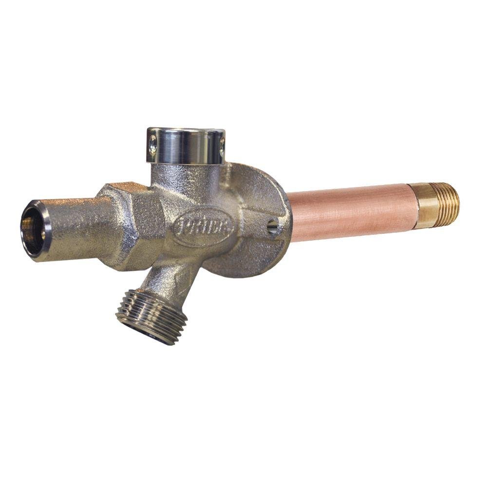 Prier C-244D10 Loose Key Residential Anti-Siphon Wall Hydrant, Polished ...