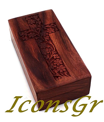 Amazon.com: Iconsgr Handmade Christian Greek Orthodox Wood Carved ...
