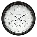 Amazon.com: AcuRite 75473 24-inch Weathered Black Wall Clock with ...