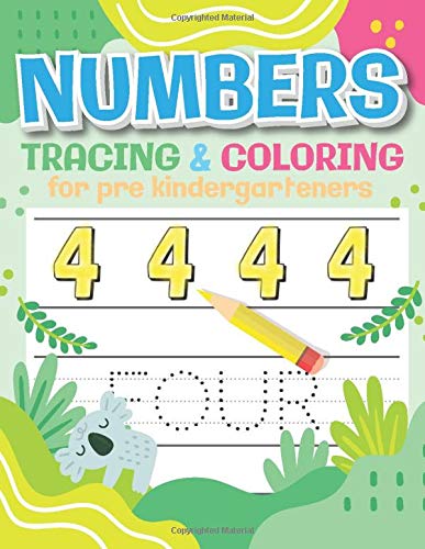 Numbers Tracing & Coloring For Pre Kindergarteners: Learn Natural ...