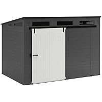 Amazon.com : Suncast Modernist 10' x 7' Outdoor Storage Shed with Pad ...