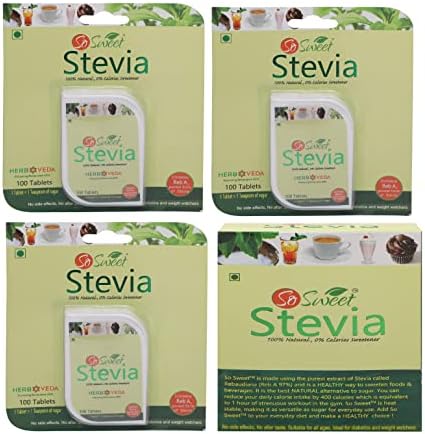 So Sweet Stevia 300 Tablets and 50 Sachets Sugar Free Natural Zero ...