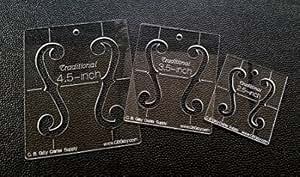 Amazon.com: 9pc. set F-hole Stencil Templates for Cigar Box Guitar ...