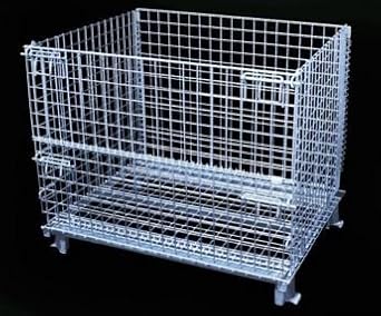 Metal Pallet Wire Baskets, 40” x 48” x 42”: Amazon.com: Industrial ...