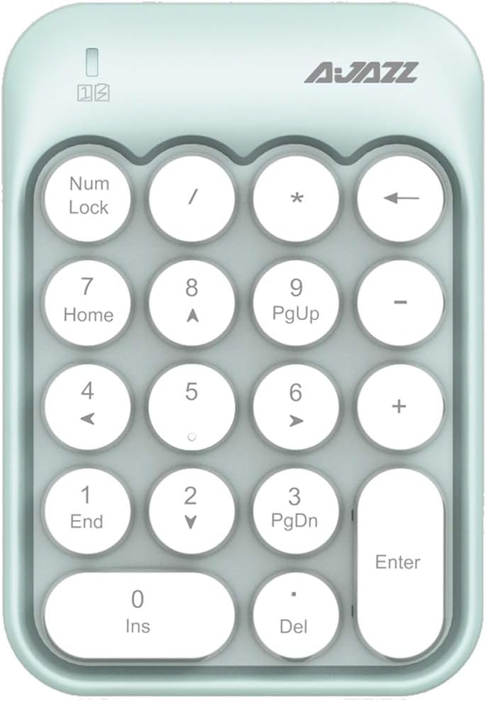 FELiCON Wireless Numeric Keypad 2.4GHz Portable Mini Number Pad with ...