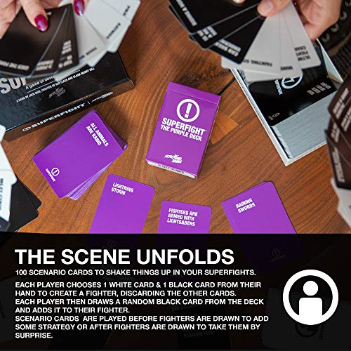 Superfight Purple Deck: 100 Scenario Expansion Cards for the Game of ...