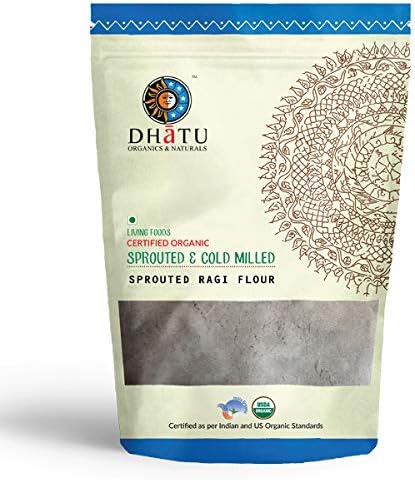 Dhatu Sprouted Ragi Flour 500g | Nachni atta | Finger millet flour ...