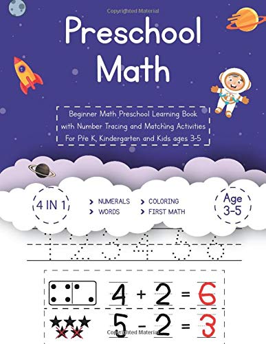 Preschool Math: Number Tracing & Easy Math Workbook for Preschoolers ...