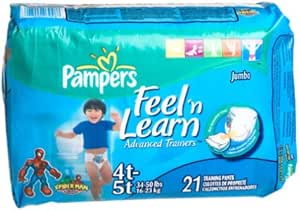 Pampers Feel 'n Learn Advanced Trainers Training Pants, 4T-5T Spider ...