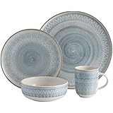 Amazon.com | Corona Dinnerware Set 16-pieces Earthenware | Blue Caoba ...