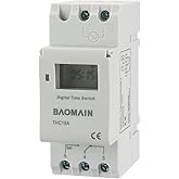 Baomain THC15A AC 110V Digital LCD Power Programmable Timer Time Switch Relay 16A Amp White ...