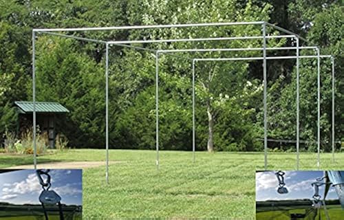Jones Sports Batting Cage Frame Kit 10' x 12' x 40' EZ UP & Down ...