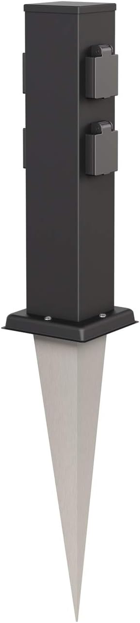 ledscom Garden Power Socket Column Polly with Ground Spike for Outdoor ...