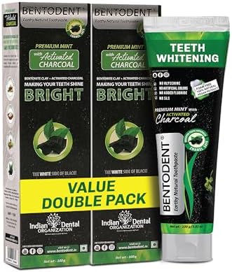 BENTODENT TOOTHPASTE Teeth Whitening Bentonite Clay & Charcoal ...