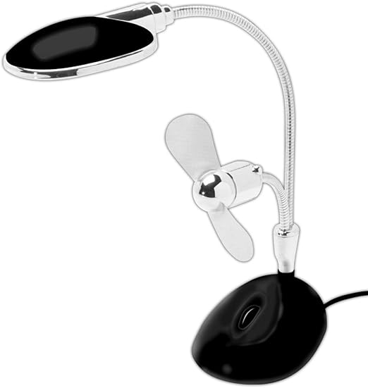 Amazon.com: Super Bright 2 in 1 Laptop LED Lamp & Fan USB Powered ...