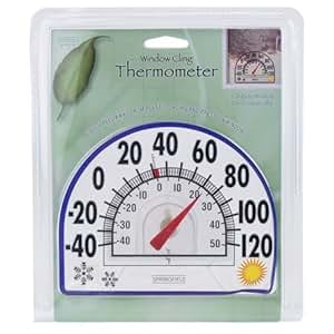 Amazon.com : Window Cling Thermometer : Outdoor Thermometers : Garden ...