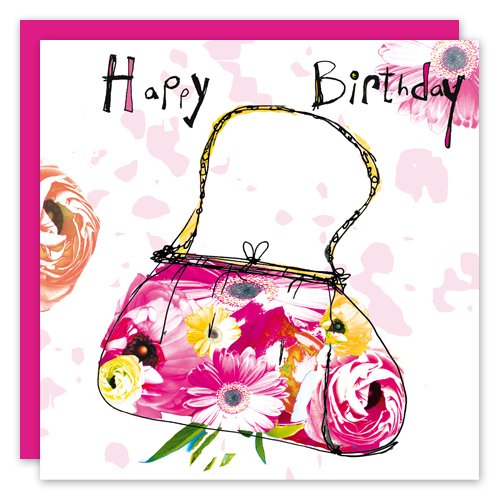 Happy Birthday Floral Handbag Greeting Card - Sketches Collection by ...