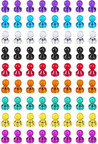 80 PCS Colorful Push Pin Magnets, Push Pin Magnets, Refrigerator ...