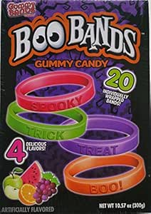 Amazon.com : Gummy Boo Bands Halloween Candy Bracelets 20 count ...