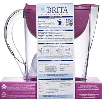 Brita Space Saver 6-Cup Pitcher with 2 Filters - Purple : Amazon.ca: Home