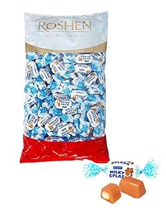 Amazon.com : Roshen Milky Splash Caramel Creamy Toffee Ukrainian Candy ...
