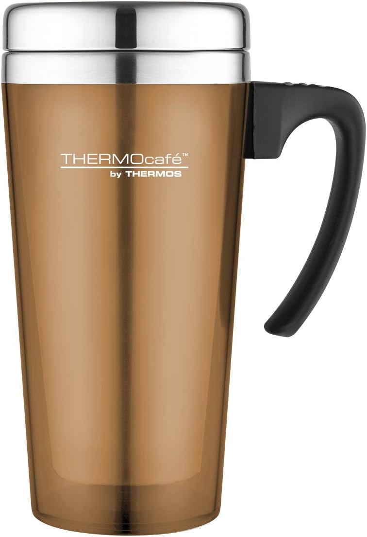 Thermos ThermoCafé Translucent Travel Mug, Copper, 420 ml: Amazon.co.uk ...