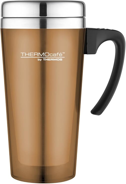 Thermos ThermoCafé Translucent Travel Mug, Copper, 420 ml: Amazon.co.uk ...