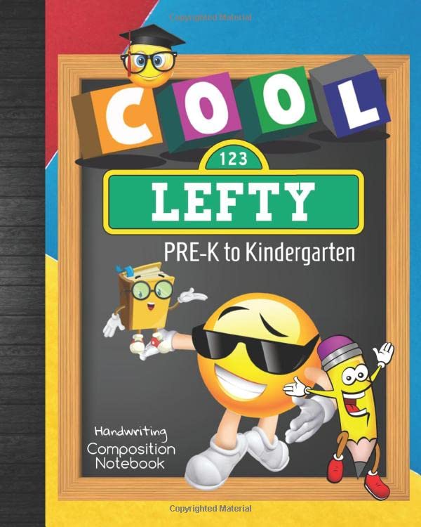 Cool Lefty PRE-K to Kindergarten Handwriting Composition Notebook: Left ...