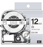 Amazon | 1個 9mm 黒地白文字 ED9K と互換性のある キングジム テプラ テープ カートリッジ テプラPRO Kingjim tepra (SD9K) 8M ASprinte ...