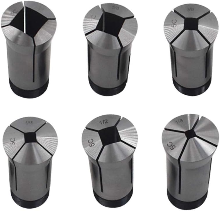 5C Square Collet 6 PC Set 1/4", 5/16", 3/8", 1/2", 5/8", 3/4 ...