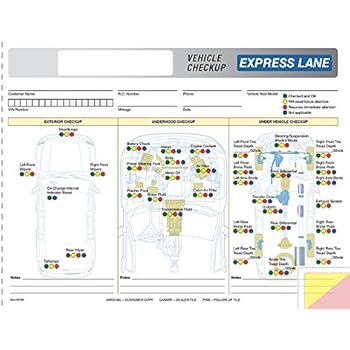 Amazon.com : Multi-Point Inspection Forms - Manufacturer Specific - GM ...