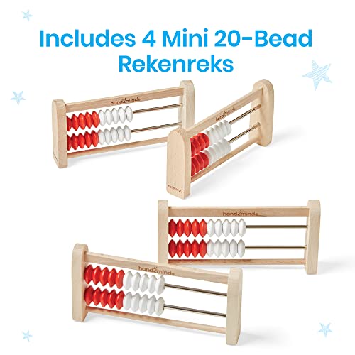hand2mind Mini 20 Bead Wooden Rekenrek, Abacus for Kids Math, Math ...