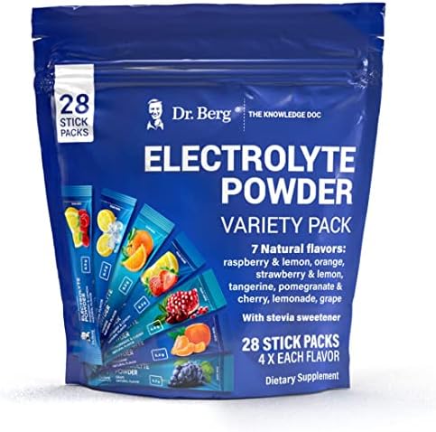 Dr. Berg's Electrolytes Powder Packets - Travel Size Electrolyte ...
