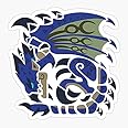 Amazon.com: decal Pack of 2 3inch Stickers - Gaming World Blue Monster ...