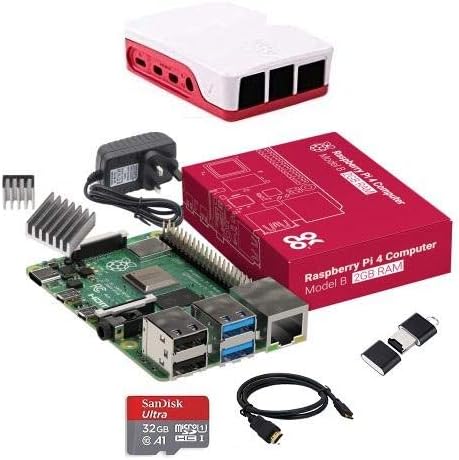 Raspberry PI 4 Model B 2GB KIT,32 GB SD Card with USB adapter,Power ...