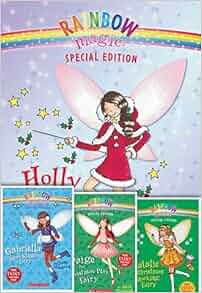 Rainbow Magic Christmas Fairies Set of 4 with Glitter Snowflake Charm ...