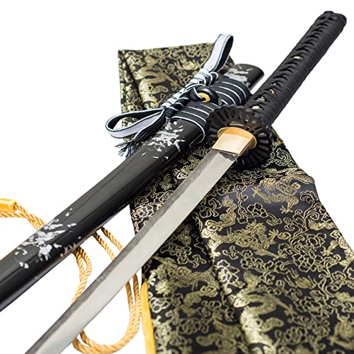 Hand Forged raw Looking Japanese Samurai Sword Full Tang 1060 Carbon ...