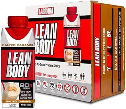 Labrada Nutrition Lean Body Salted Caramel 20g Protein, 16 Bottles: Buy ...