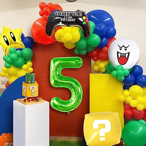 109PCS Red Blue Yellow Green Balloon Garland Arch Kit with and Question ...