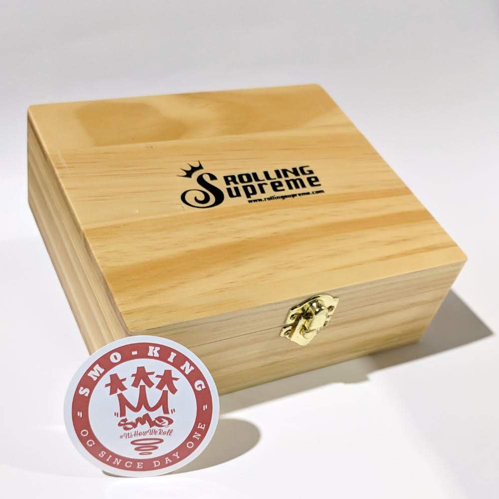 Rolling Supreme T3 Size Solid Pine Rolling Box – Gift Set by SMO-KING ...