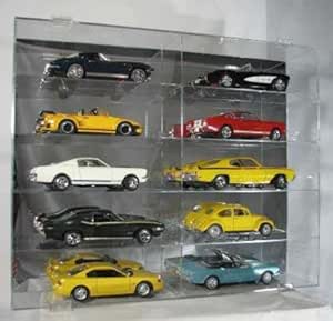 10 Car Display Case for Longer 1/18 Scale Cars from Clearwater Displays ...