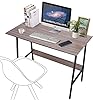 Computer Desk with Trapezoidal Structure & Wood Block Support, Student ...