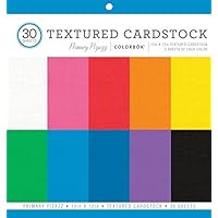 Amazon.com: ColorBok Textured Cardstock Paper Pad, 12" x 12", Primary ...