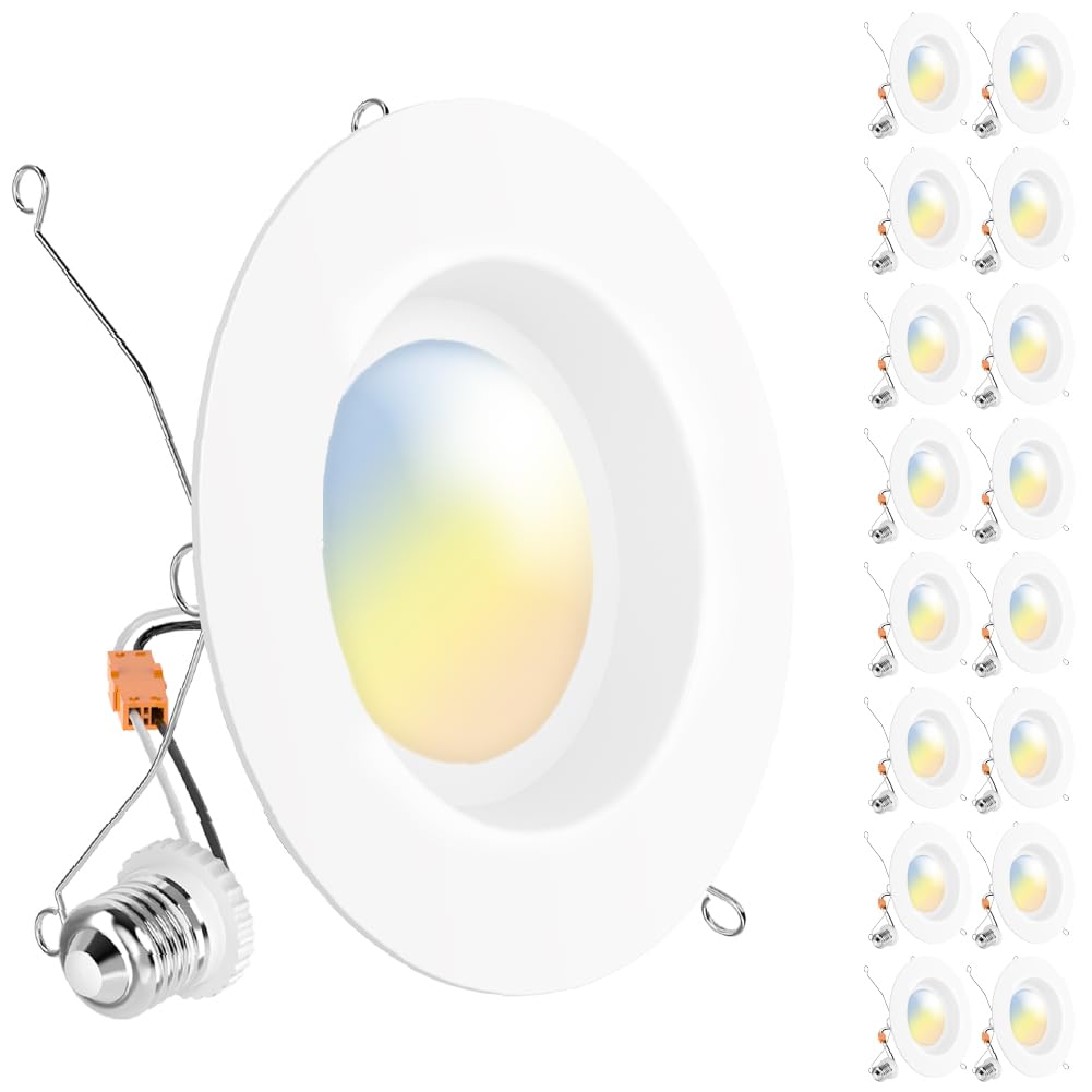Sunco 16 Pack 5CCT Retrofit LED Recessed Lighting 6 Inch, 2700K/3000K ...