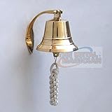 Amazon.com: Nautical Cove Solid Brass Ships Bell 3.5" Tall and Wall ...