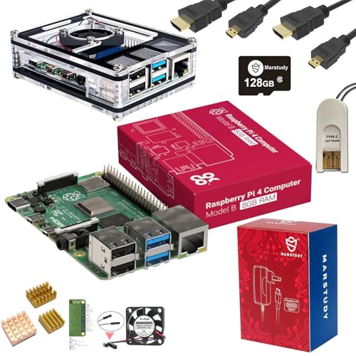 MarsKit Raspberry Pi 4 Model B Starter Kit-128GB Edition/Raspberry Pi 4 ...